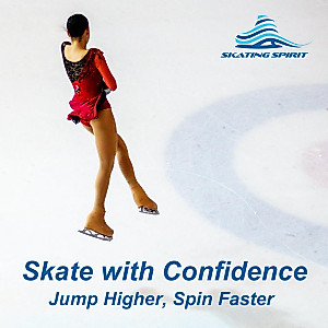 Skating Spirit Padded Figure Skating Competition Underskirt Shorts, Slim Padded Panties, Gel Pad Tailbone Cushion Protective Shorts (Medium)