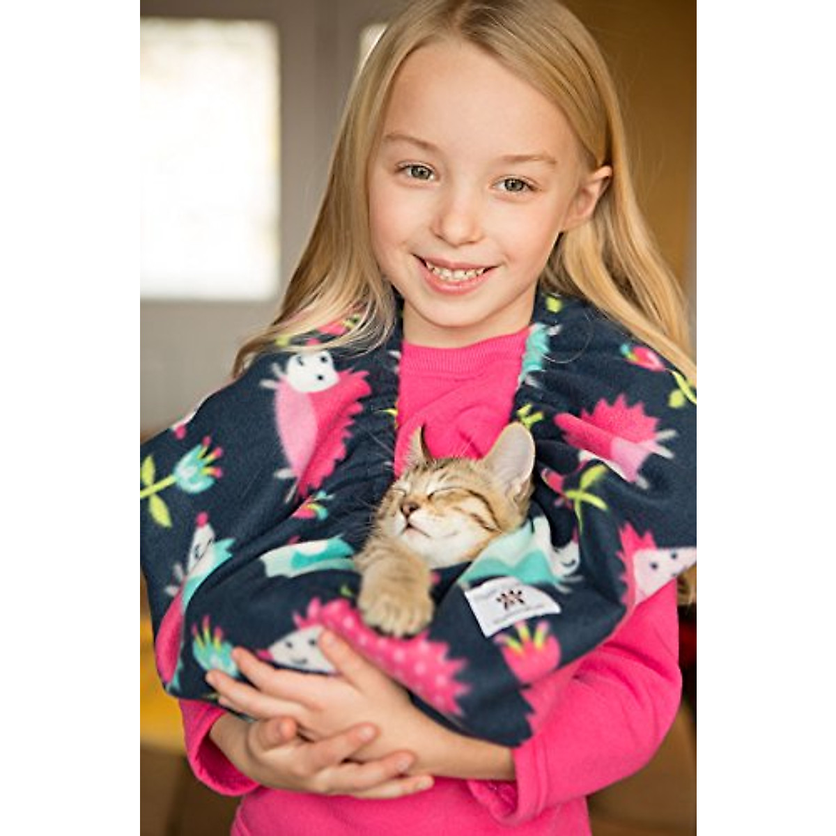 Critter Cuddler Small Animal Carrier and Bonding Pouch Anti-Anxiety Interactive Play Exercise Ring Therapeutic for Both Pet & Handler Soft-Sided Carrier Sling (Fox)