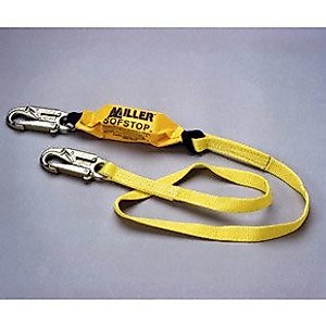 Honeywell MAX 4' Web Lanyard w/Double SofStop & 2 Locking snap Hooks 940WLS/4FTGN