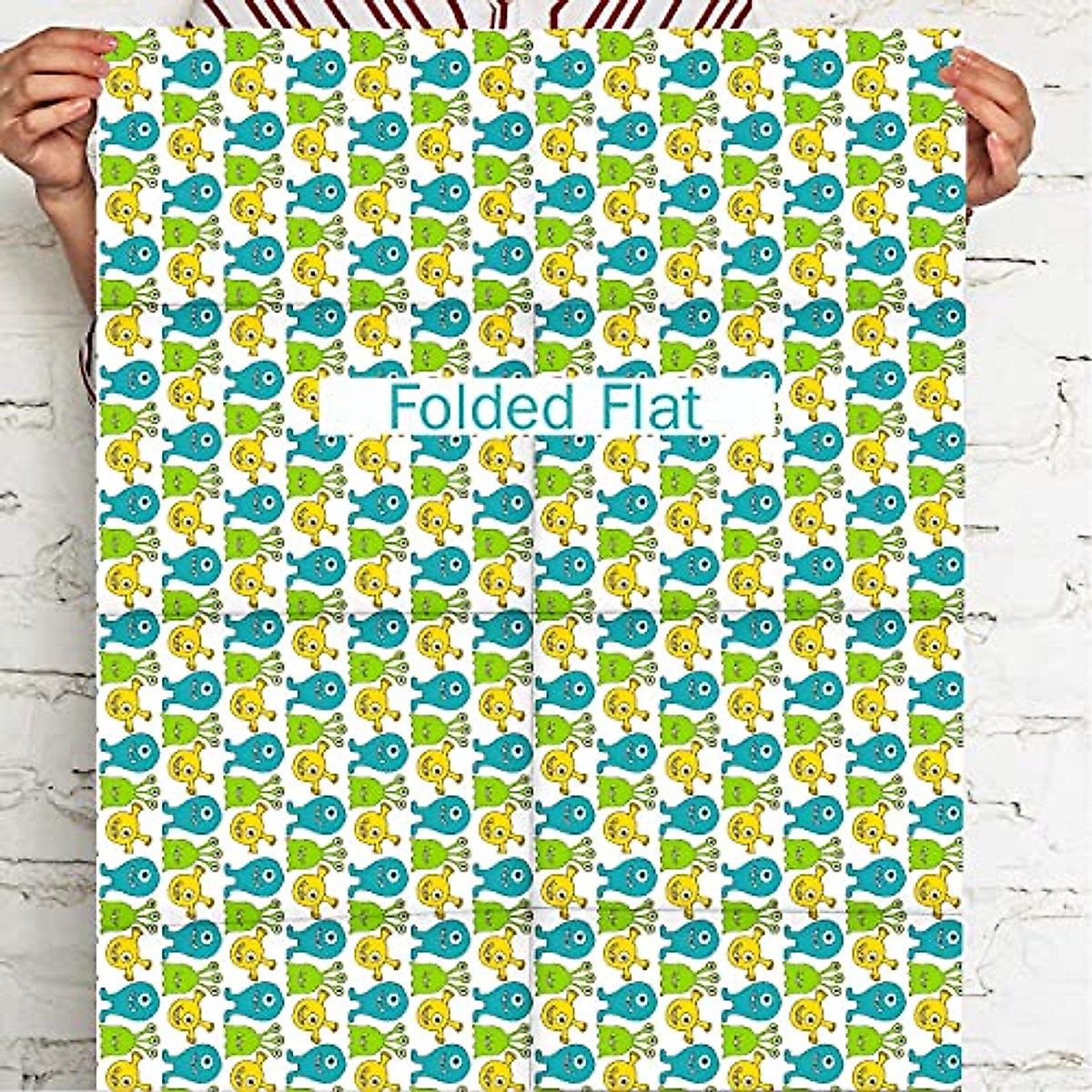 MAYPLUSS Wrapping Paper Sheet - Folded Flat - 6 Different Monster Design (45.2 sq. ft.ttl.) - 27.5 inch X 39.4 inch Per Sheet