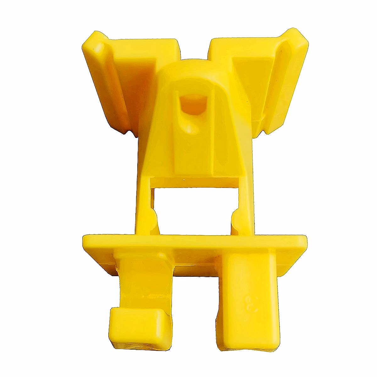 QMARK 25 Pack Electric Fence Wood Post, Nail on Insulators, Nail In Insulators, 1-1/2 Inch Extender Wood Post Insulators with Nails - Yellow (25 Pack)