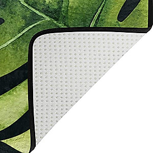 ALAZA Parrot Bird Tropical Palm Tree Leaves Watercolor Area Rug Rugs for Living Room Bedroom 7' x 5'