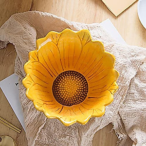 Bicuzat 6-Inch Candy Bowls, Sunflower-Shaped Snack Bowls, Set of 4