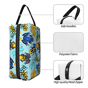 Women Lightweight Makeup Bag Pouch Compatible with Colorful Tropical Frogs Toiletry Bag, Funny Travel Cosmetic Bag Portable Bag with Zip for Office College