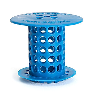 TubShroom Revolutionary Tub Drain Protector Hair Catcher/Strainer/Snare, Blue