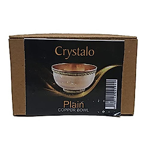 Crystalo - Copper Offering Bowl, 3 Inch Diameter, Great for Altar use, Ritual use, Incense Burner, smudging Bowl, Decoration Bowl, Offering Bowl (Plain)