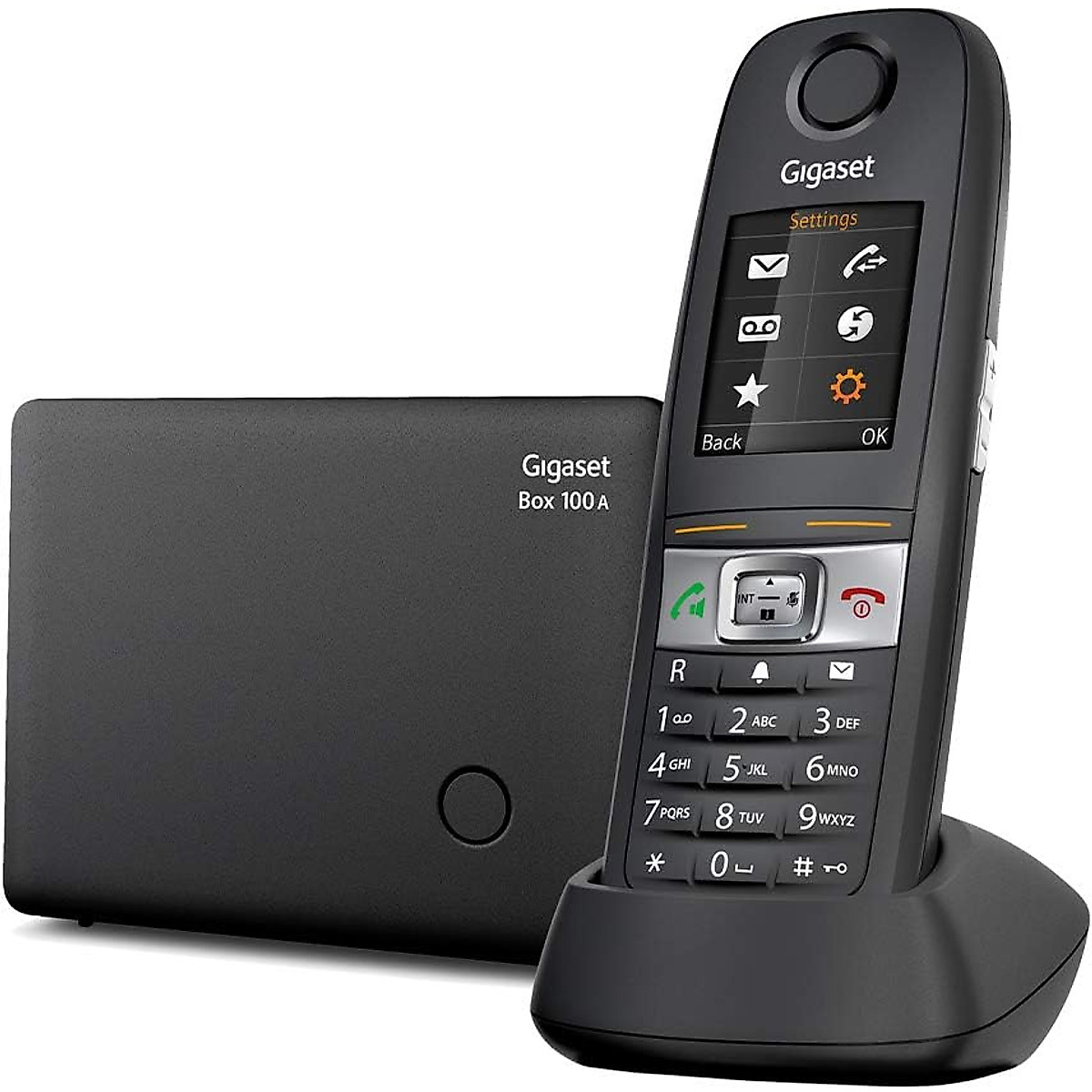 Gigaset E630A – Phone with Answering Machine – Water Splash and Dust-Resistant, (IP 65) – Ideal for Craftsmen and Mechanics, Black (Pack of 1)