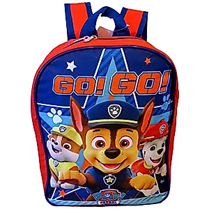 Paw Patrol Boys 15" School Backpack, Red-Blue, Size One_Size