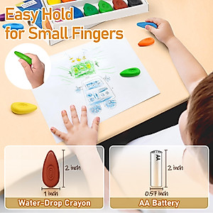 Four Candies Toddler Crayons 24 Count, Non Toxic Washable Crayons for Kids, Unbreakable Easy-Grip Water-Drop Crayons, Perfect for Little Hands, Toddler Coloring & Art Supplies