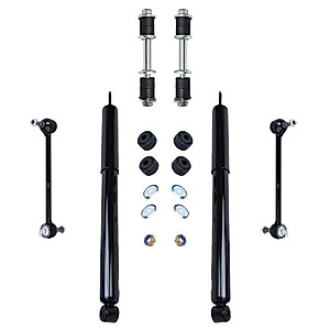 Detroit Axle - 8pc Struts Shocks Kit for 2006-2007 Ford Focus [NOT Fit Wagon] Complete 2 Struts with Coil Spring 2 Shock Absorbers 4 Front Rear Sway Bar Links Replacement Ready Struts Assembly