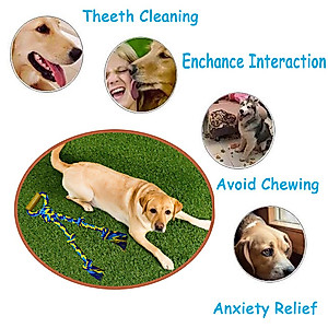 Fejapa Large Dog Rope Toys for Aggressive Chewers Pitbull Tug of War Rope Interactive Heavy Duty Outdoor Medium Large Breed XL Dog Chew Rope Strong Durable Dog Tug Toys Tough Pull Rope with Handle