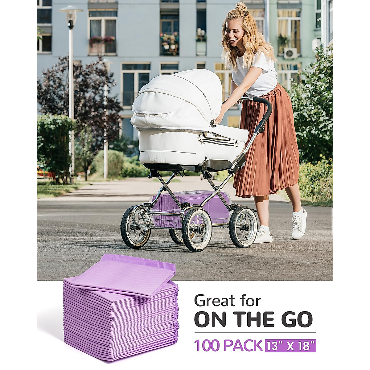 Baby Disposable Changing Pads 100 Pack Disposable Baby Underpads Ultra Soft Waterproof Diaper Changing Liners 13 x 18 in