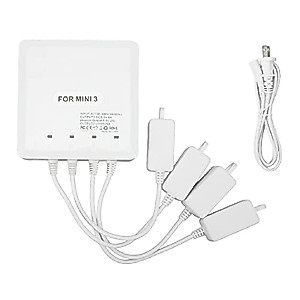 Drone Battery Charger, 8.5V 2.0A Output Portable 2 Modes Plastic Casing Safe Drone Battery Charging Hub for Mini 3 Pro (US Plug)