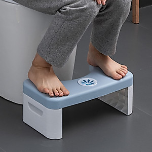 Folding Toilet Stool, Toilet Step Stool, Toilet Assistance Steps, Bathroom Toilet Stool, Kids Tot Step Stool, Fits All Toilets, Folds for Easy Storage