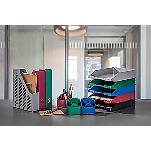 HAN Karma 17248-05 Desk Quiver with 4 Compartments, Environmentally Friendly, Made from 80-100% Recycled Material, Pen Holder, Eco-Green