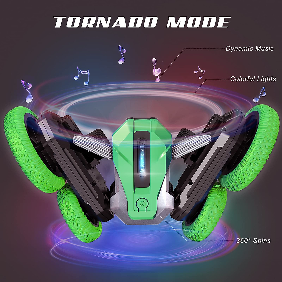 Wsiyen Remote Control Car RC Cars, Double Sided Fast Stunt Car, Kids Toys with Rechargeable Battery, LEDs,360° Flips,4WD,All Terrain Tires, Birthday Gifts for Boys Girls Age 6 7 8 9-14 Year Old