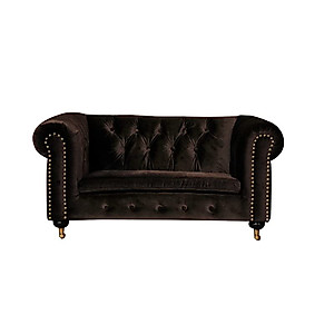 American Home Classic Claire 10" Velvet Dog's Sofa in Gold and Chocolate