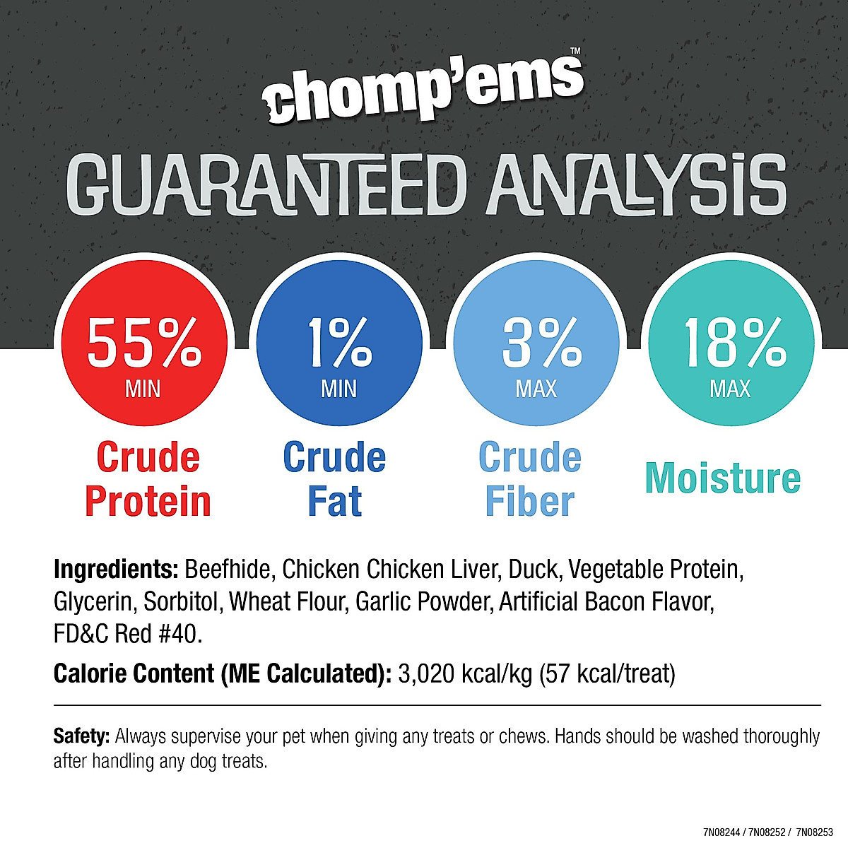 CHOMP 'EMS Five Flavor Kabobs Dog Treats - Beefhide Chewstick - High Protein Dog Chews, 15 Count