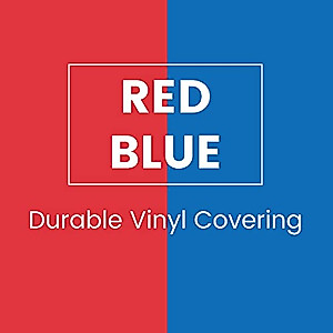 ECR4Kids Premium Folding Rest Mat, 3-Section, 2in, Classroom Furniture, Blue/Red, 5-Pack