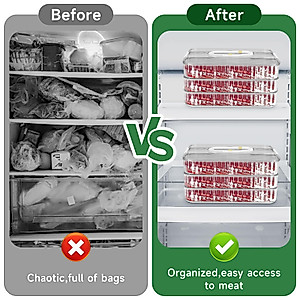 Deli Meat Container for Fridge, Bacon Lunch Meat Container for Refrigerator, Three-ply Cold Cuts Storage Containers for Fridge, Food Storage Boxes with Lids, Meal Prep Containers for Cheese, Fruit