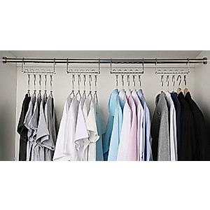 Bloberey Space Saving Hangers 6x2 Slots Metal Magic Cascading Hanger Closet Organizer Hanging Closet Wardrobe Closet System(12 Pack)