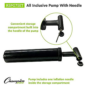 Champion Sports RSPG7SET Playground Ball Set: Six 7 Inch Rhino Skin Soft Inflatable Balls Includes Storage Bag and Pump