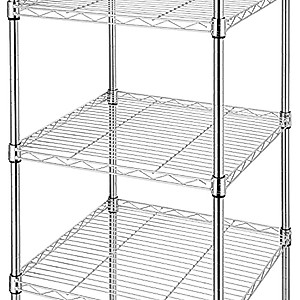 Finnhomy Heavy Duty 7 Tier Wire Shelving, 18x18x72 inches 7 Shelves Storage Rack with Thicken Steel Tube, Pantry Shelves for Storage, Adjustable Metal Shelving Unit, NSF Certified, Chrome