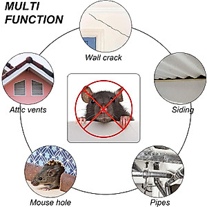 Steel Wool for Mice Control - |15FT (150G)| - Steel Wool 0000 Fill Fabric Fine Wire Wool to Keep Annoying Animals away from Holes Wall Cracks Vents