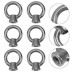 CUBTOL Screws Fastener Ring Rope Eyelets Bolt Duty Lifting Threaded Stainless Thread Steel Bolts Heavy Shaped for Nut Device Female Eye Eyelet Shape Nuts Parts Fasteners