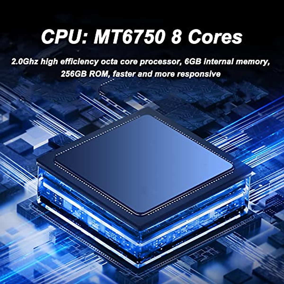 10 Inch Tablet, Blue 8-core CPU HD Tablet for on The Go (US Plug)