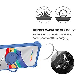 jioeuinly Case for Infinix Smart 6 Case Compatible with Infinix Smart 6 Phone Case Cover [with Tempered Glass Screen Protector][Ring Support][Silver Reflect Light] DYL-CHX