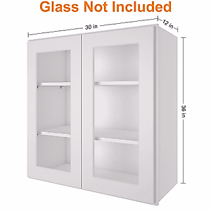 LOVMOR Wall Mounted Cabinet, Medicine Cabinet, Over-The-Toilet Storage with Soft Close Door & Adjustable Shelf for Bathrooms, Kitchens(Glass Not Included).