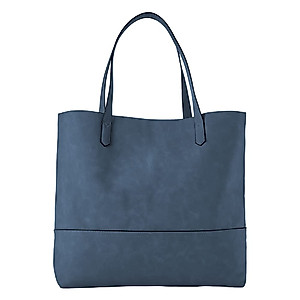 Oversized suede Taylor Tote in Navy