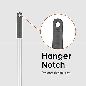 Horse Hair Broom, Broom for Hardwood Floors 18" Horsehair Swivel Kitchen Broom, Soft Bristle Broom with 54" Handle