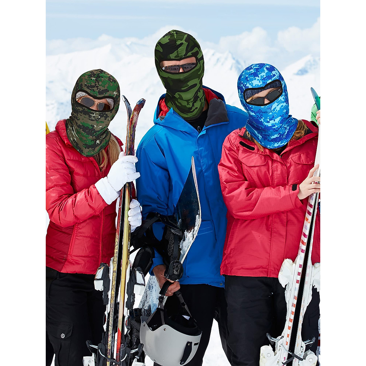 SATINIOR 6 Pieces Ski Mask Full Face Cover UV Sun Protection Balaclava Summer Ice Cooling Neck Gaiter for Men Outdoor Cycling(Fluorescent Colors)