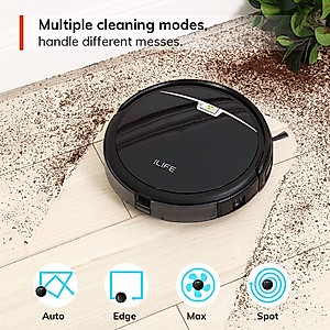 ILIFE A4s Pro Robot Vacuum Cleaner, 2000Pa Max, ElectroWall, Quiet, Automatic Self-Charging Robotic Vacuum Cleaner, Cleans Hard Floor to Medium Carpets, Black