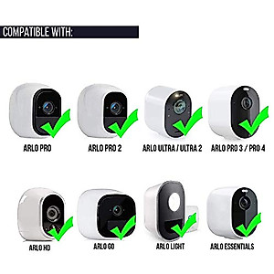 Wasserstein Weatherproof Gutter Mount Compatible with Arlo Pro/Pro2/Pro3/Pro4, Arlo HD, and Arlo Ultra/Ultra 2 - Greater Height for Your Arlo Cameras (2-Pack, White)