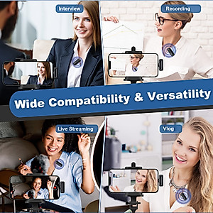 Hayner-Seek Pocket J11 Wireless Lavalier Microphone, Plug & Play, Noise Reduction, ECHO, MUTE, 60m Transmission, 2.4GHz Auto-Sync Mic for iPhone, YouTube Live Stream, Video Recording, Vloggers