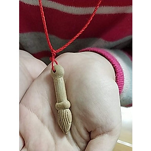 WellieSTR 11 Stlye Feng Shui Protection Amulet - Mini Peach Wood Sword,Knife, Axe, and Pen Pendant (Basic) 护身符 桃木剑 辟邪 转运 学习 (Baby Children's Portable Necklace Pendant)