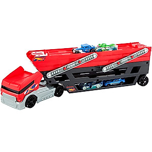 Hot Wheels Mega Hauler and 4 Cars Set