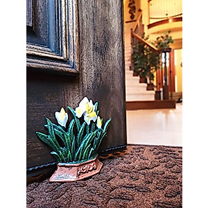 Lulu Decor, Cast Iron Flower Bouquet Decorative Door Stopper 2 lbs 12 oz