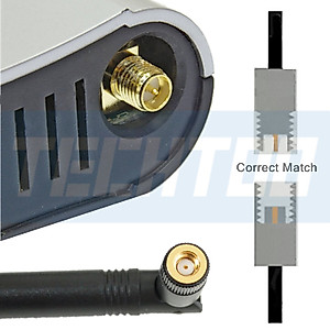 TECHTOO WiFi Antenna Dual Band 7dBi 2.4GHz/5.8GHz with RP-SMA Connector for Wireless Network Router USB Adapter PCI Card IP Camera DJI Phantom Wireless Range Extender FPV UAV Drone