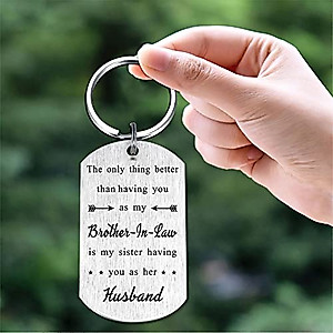 Brother-in-law Gifts, Best Brother in Law Ever Keychain, Personalized Brother in law Birthday Jewelry, Father's day Present for My Brother-in-law