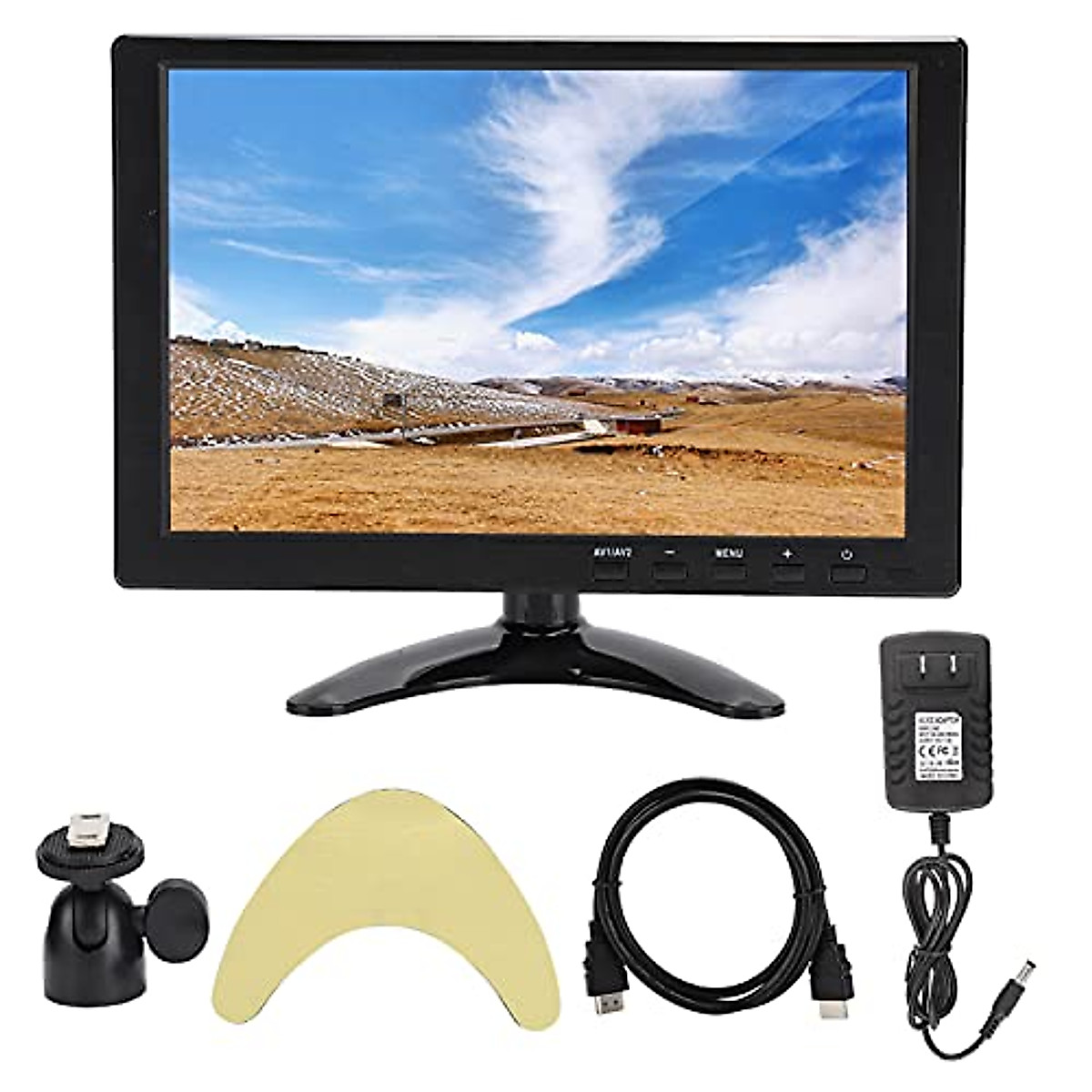Heayzoki 10.1In Hd Pc Monitor, 1280X800 16:10 Gaming Monitor, Monitor Support/Vga/Input, LCD Screen Monitor, for/ / 360 /, Home Office Accessories