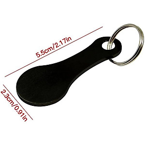 Silver Stainless Steel Shopping Trolley Token, Quarter Holder Keychain Metal Coin Holder Couple Key Chain DIY Shopping Cart Token,Portable Shopping Trolley Tokens Wine Bottle Opener Bag Pendant