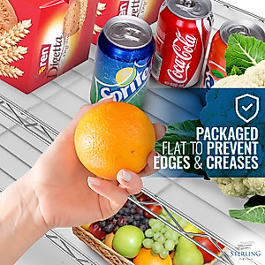 Shelf Liners for Wire Shelf System - Set of 4 in Graphite - 14 x 36 inch - Plastic Wire Shelving Shelf Mats - Made in USA