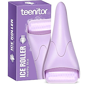 Teenitor Purple Ice Roller for Face, Anxiety Relief Items, Ice Face Roller Skin Care, Cold Face Roller for Puffiness, Face Roller Freezer Facial Massager Skin Care Tools