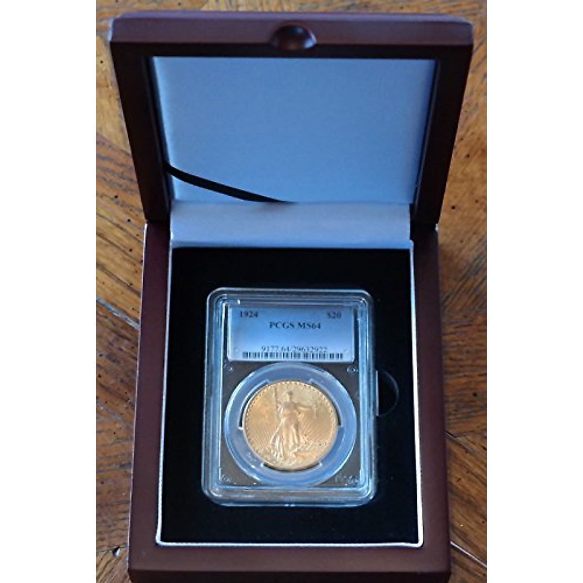 Display box for one NGC/PCGS/Premier/Lil Bear Elite Coin Slab Mahogany Matte Finish ...