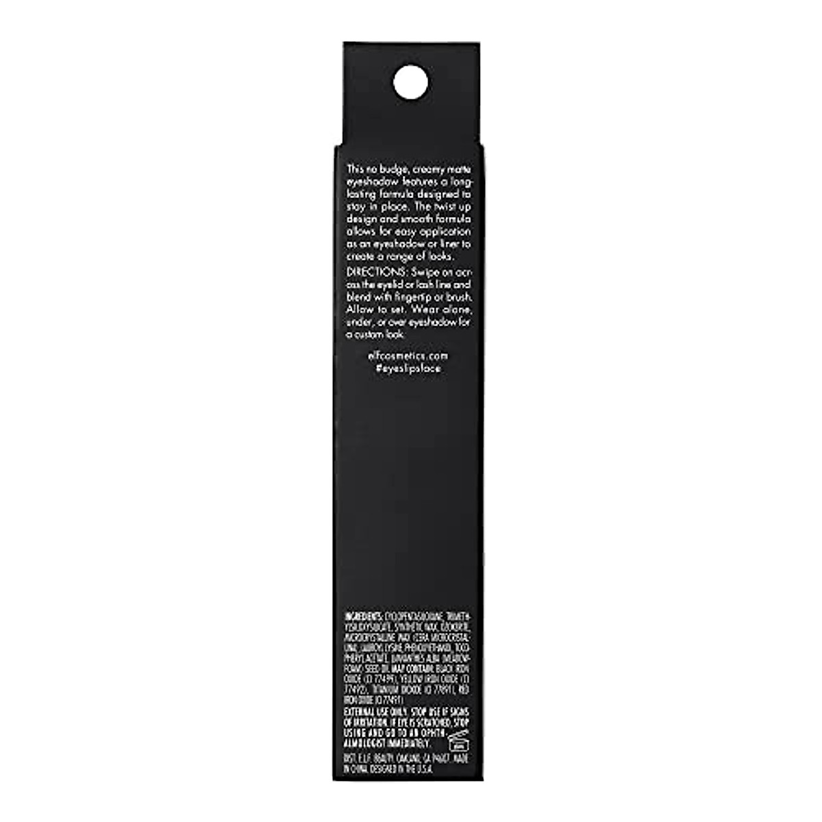 e.l.f. No Budge Matte Shadow Stick, One-Swipe Cream Eyeshadow Stick, Long-Wear & Crease Resistant, Matte Finish, Trift Shop