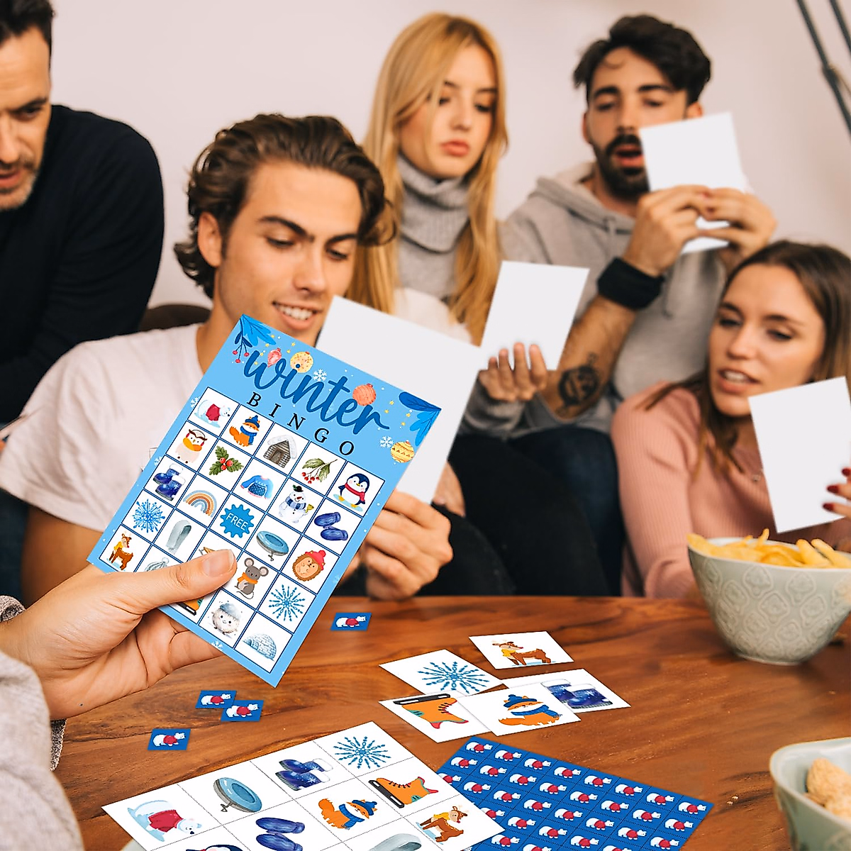 Haipino Christmas Bingo Party Game for 24 Players - Family Activities, Party Supplies, Favor Gifts for Women - JY965